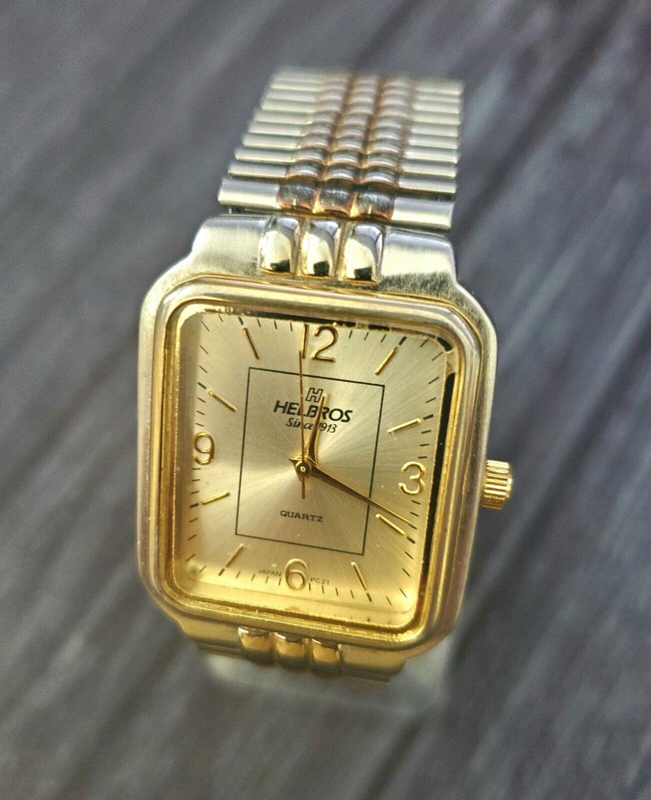 Rare Vintage Retro Helbros 80s Mens Tank Watch New Battery - Etsy