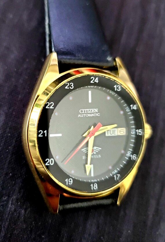 Rare Vintage Citizen Automatic 12-24hr Dial Watch Ser… - Gem