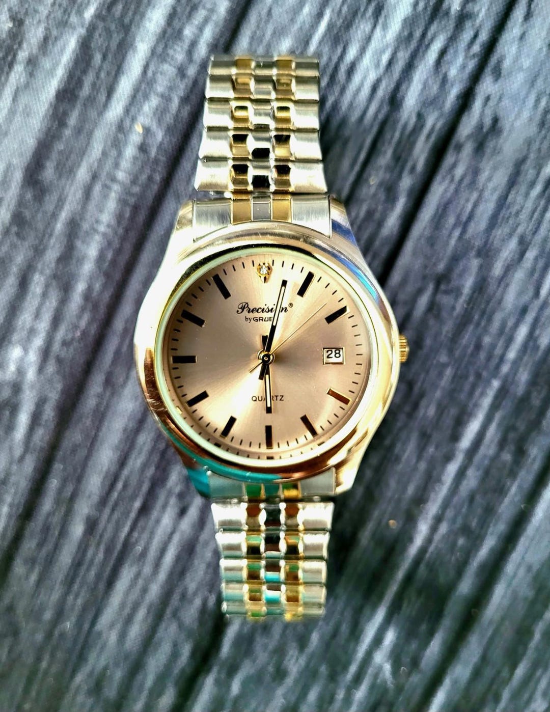 Vintage Rare Gruen Diamond Mens Watch Retro Classic New Batt - Etsy