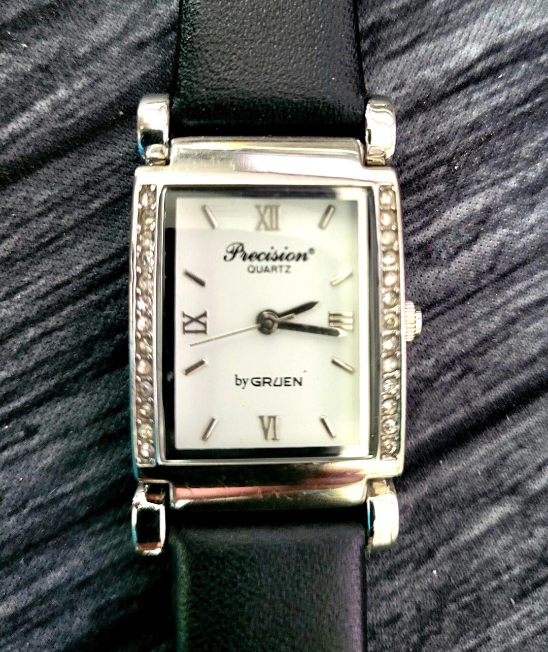 Vintage Hinged Lug Embassy Gruen Diamond Bezel Tank Watch - Etsy