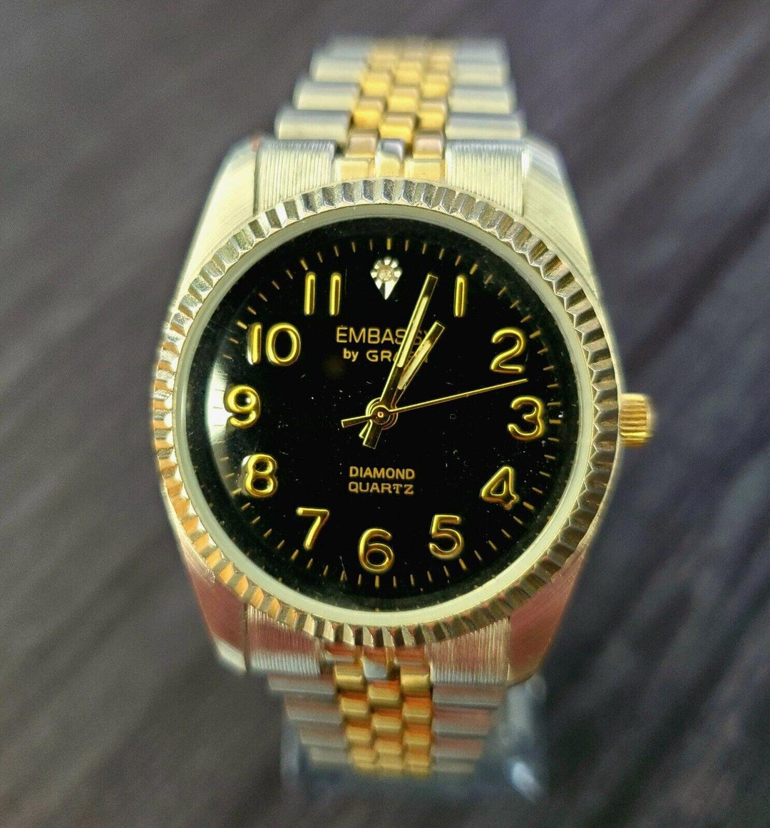 Vintage Mens Watch Gruen Embassy Diamond President - Etsy