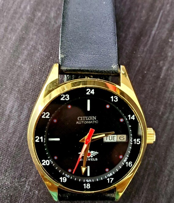 Rare Vintage Citizen Automatic 12-24hr Dial Watch Ser… - Gem