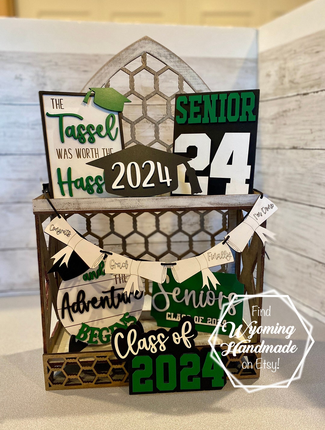 2. 2024 Graduation Decor, 2024 Graduation Tiered Tray, Tiered Tray ...