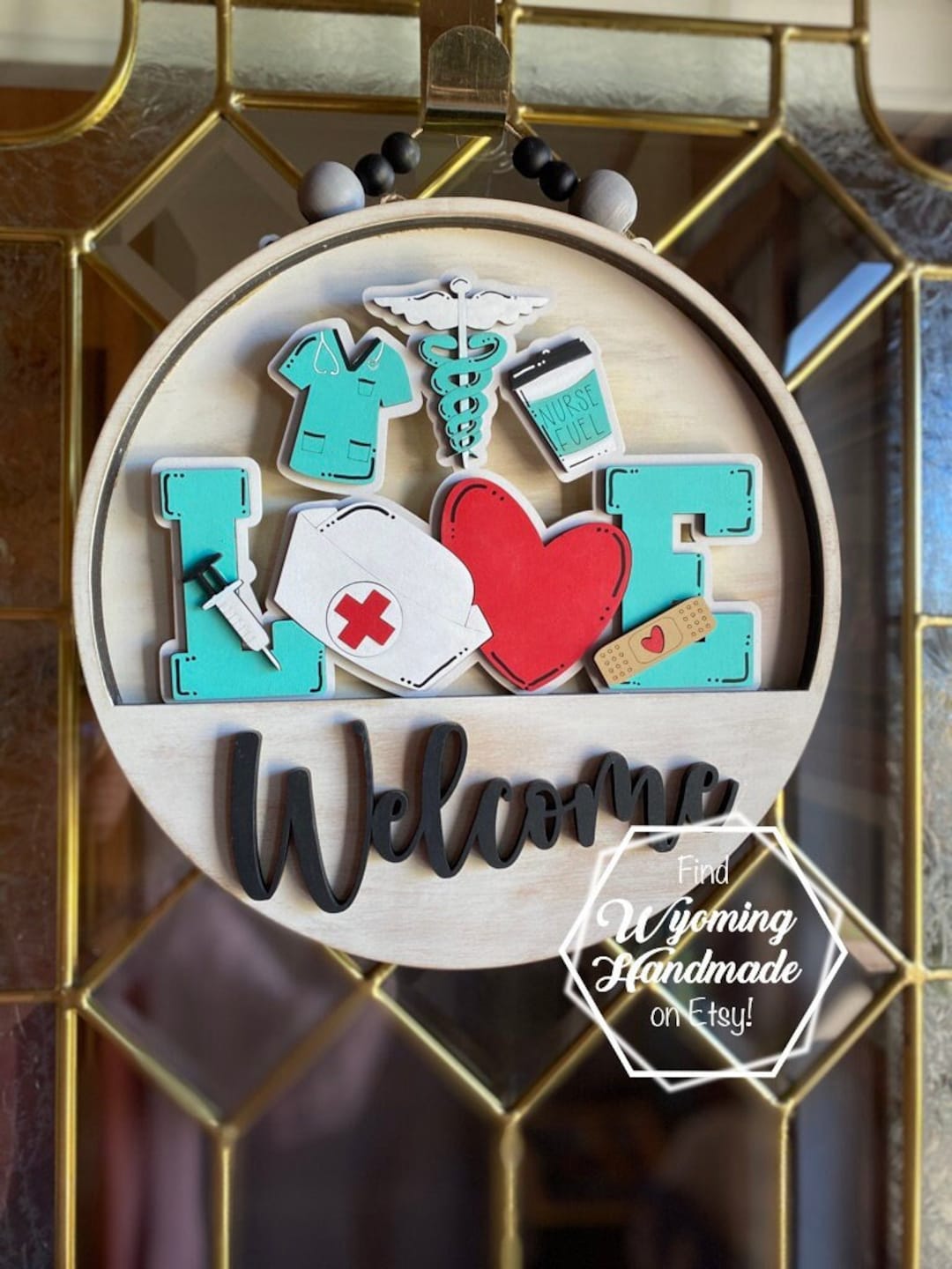 Nurse Insert for Welcome Sign, Medical Front Door Decor, First ...