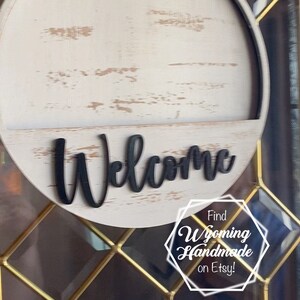 Welcome Sign With Interchangeable Inserts Front Door Decor - Etsy