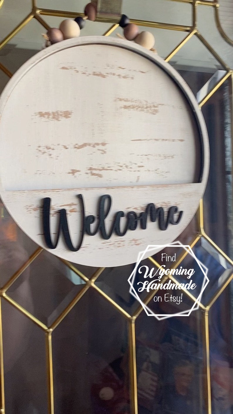 Welcome Sign With Interchangeable Inserts Front Door Decor - Etsy