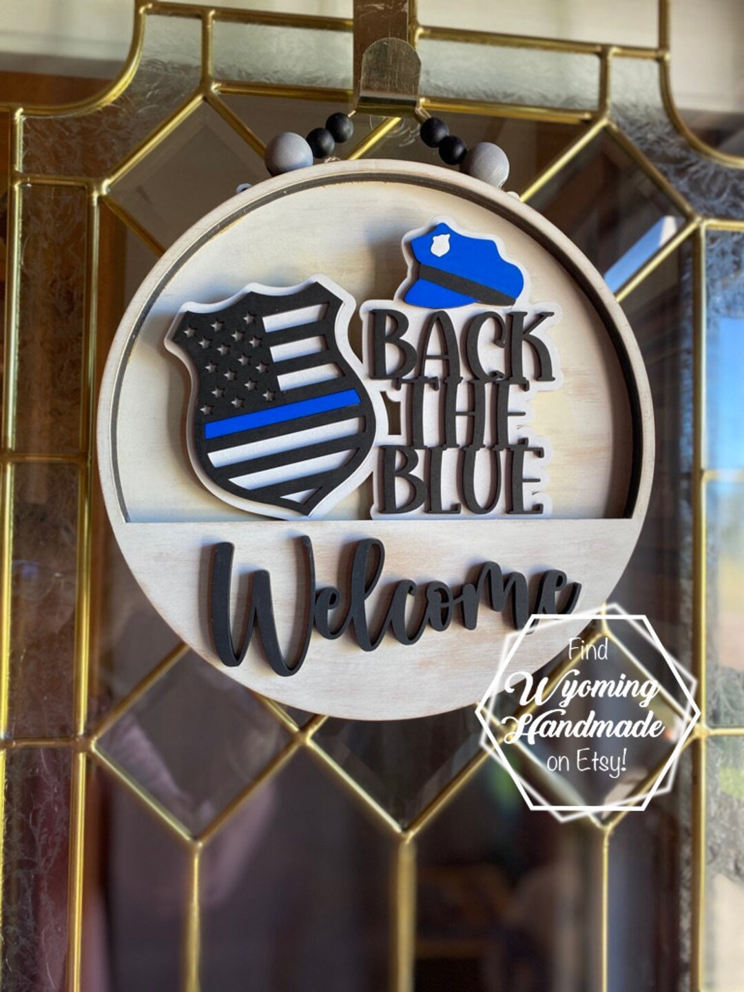 Police Officer Insert for Welcome Sign, Policeman Front Door Decor, Law ...