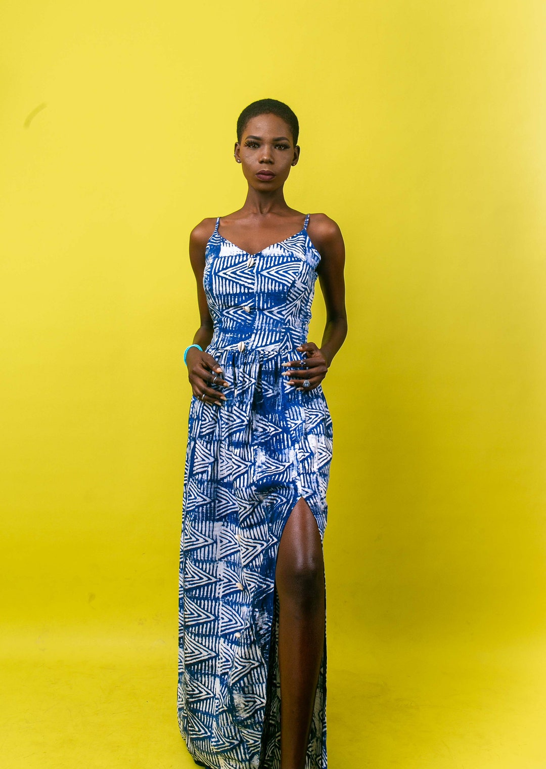 Voké Stamp Print Sleeveless Maxi Dress - Etsy