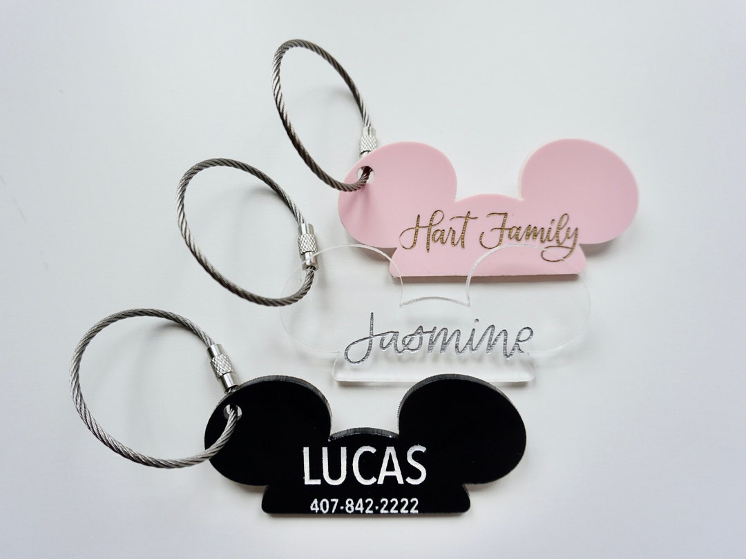 Disney-inspired Diaper Tag | Mickey Mouse Diaper Bag Tag | Engraved ...
