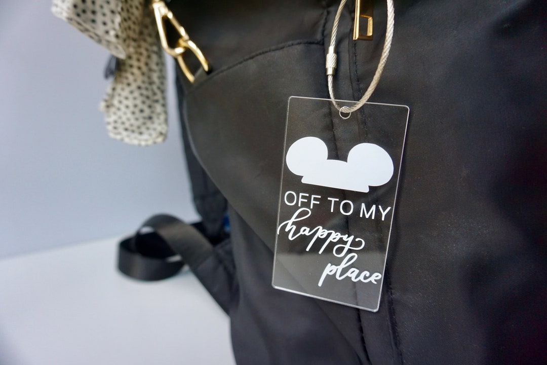 Disney Inspired Acrylic Rectangle Luggage Tag and Keychain - Etsy
