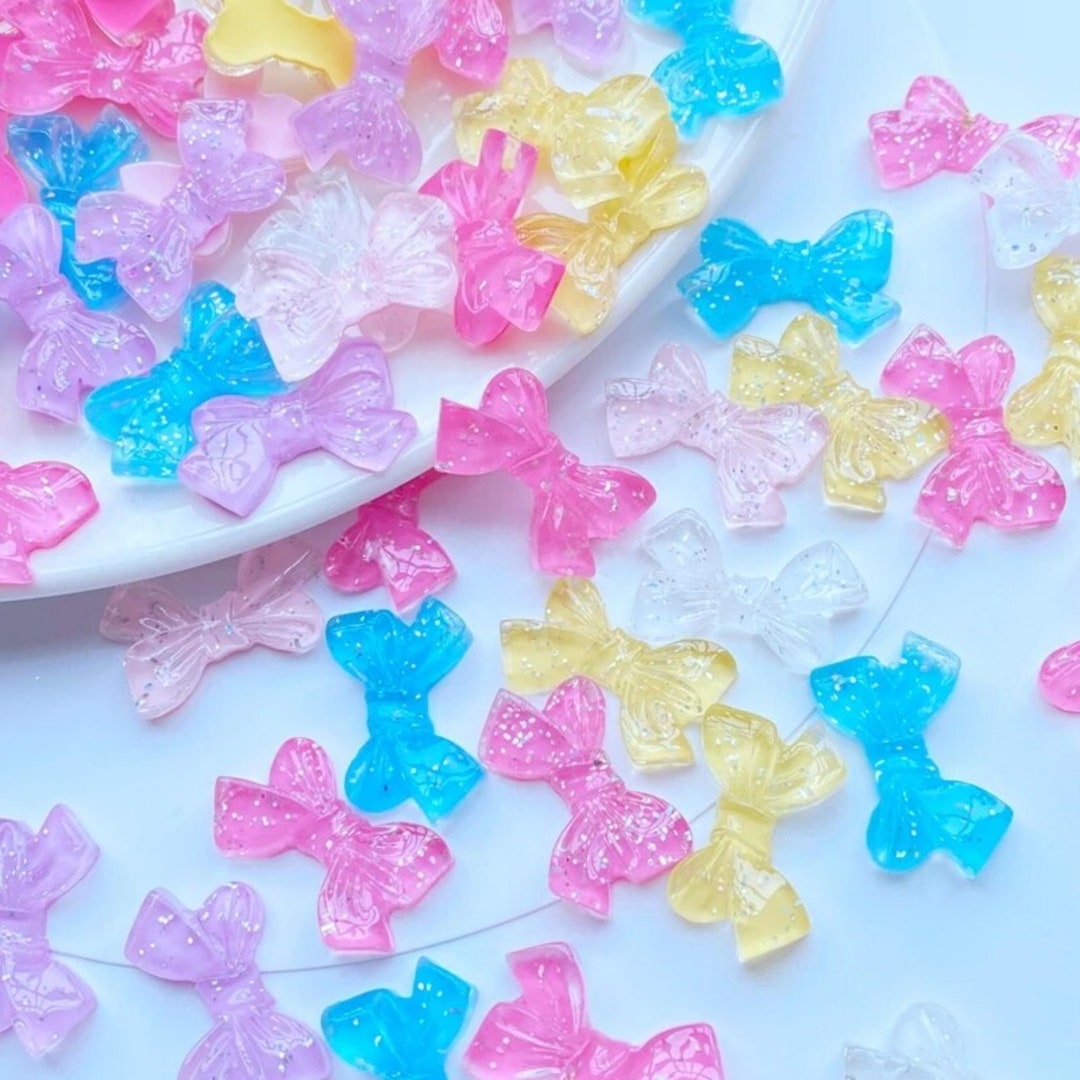 20pcs Cute Bow Resin Flatback Cabochon for Jewelry Making - Etsy