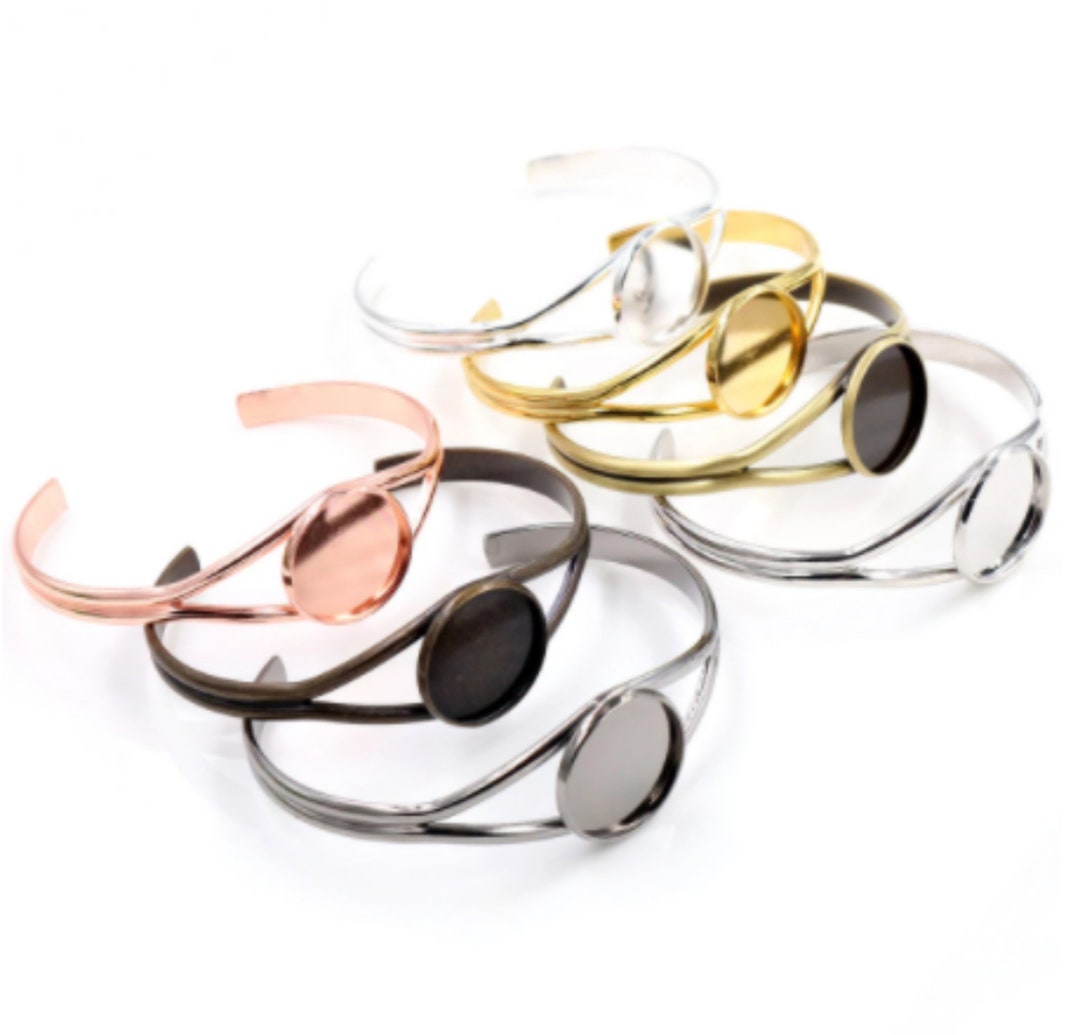 20mm Bangle Bracelet Base Blank for Setting Cabochon Jewelry Making - Etsy