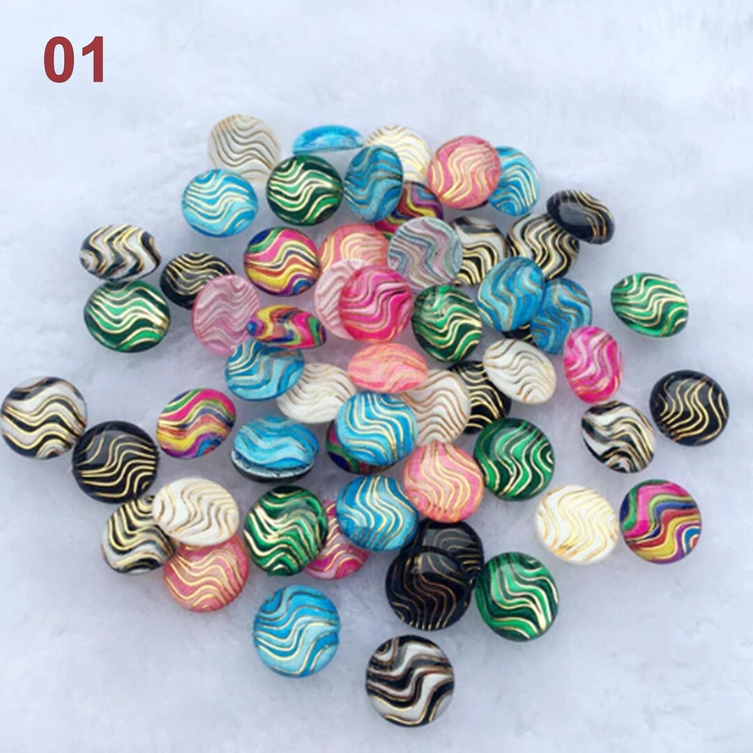 80pcs 10mm Round Acrylic Flatback for Jewelry Making - Etsy