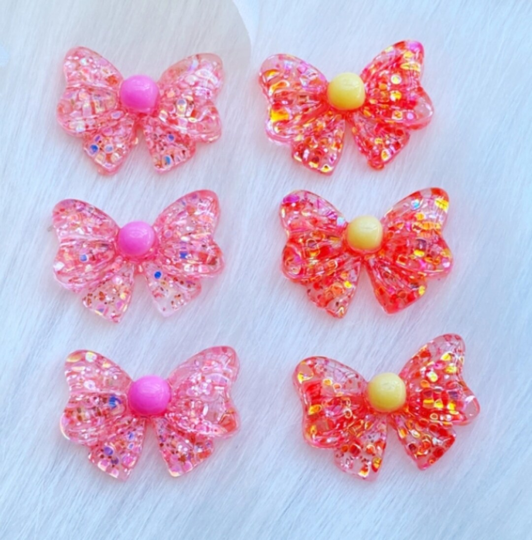 20pcs Bow Shape Resin Flatback Cabochon for Jewelry Making - Etsy
