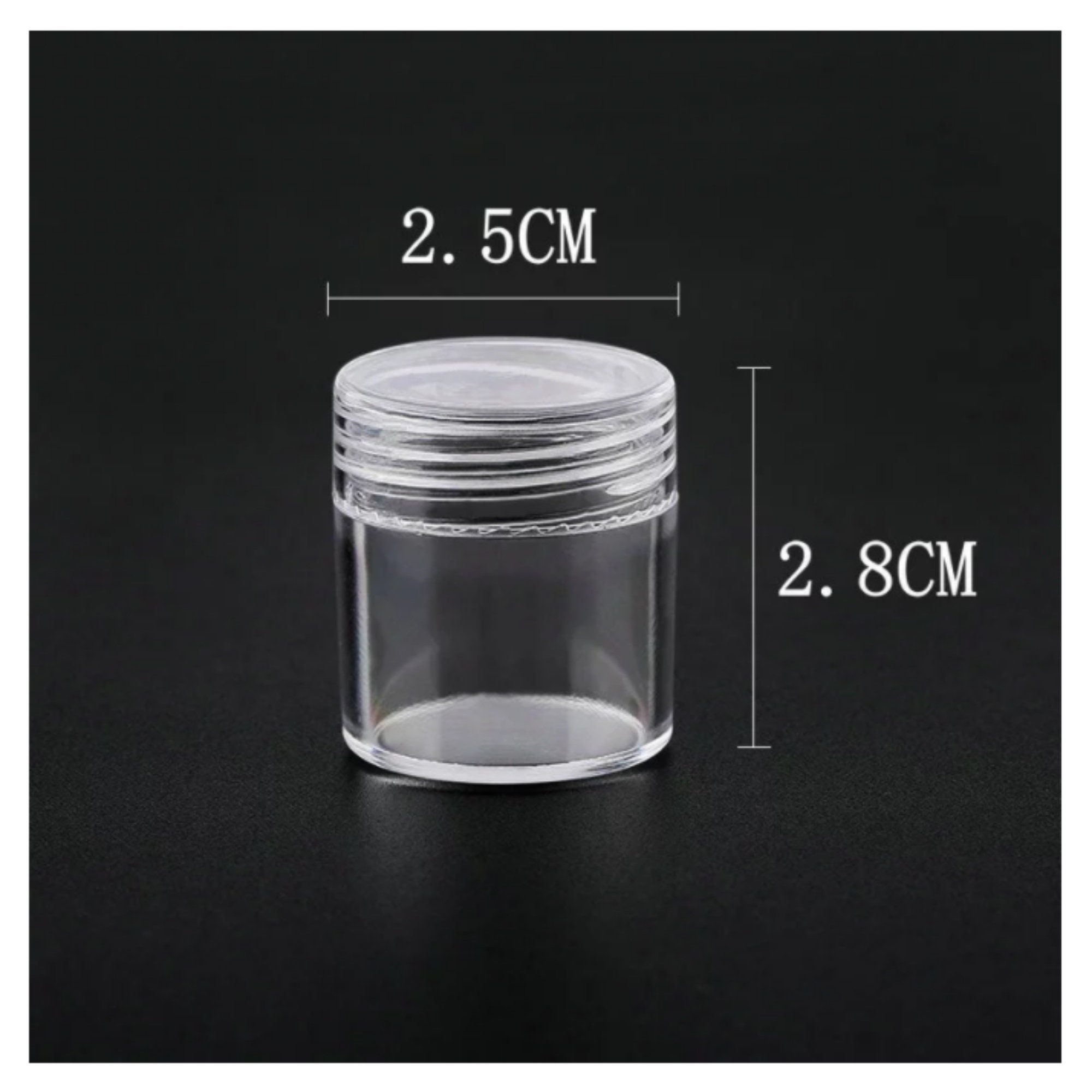 12pcs Round Clear Plastic Container With Lid Jewelry Bead - Etsy
