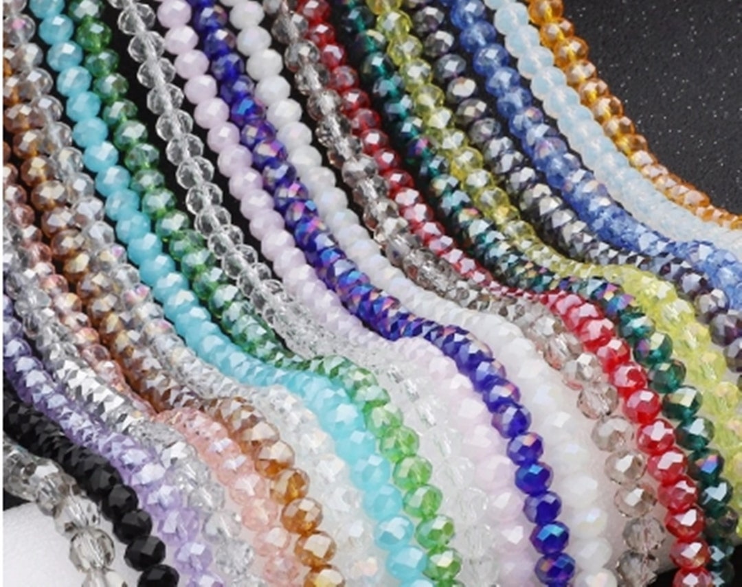 2/3/4/6/8mm AB Color Crystal Glass Rondelle Beads for Jewelry Making - Etsy