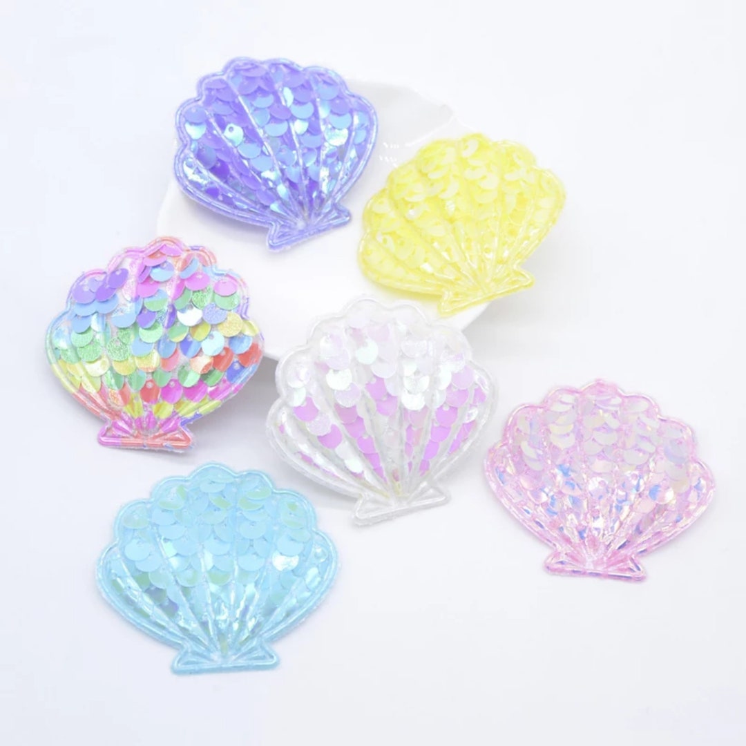 12pcs Sequins Shell Appliques Patches for Clothes Hat Sewing ...
