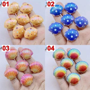 10pcs 22x28mm Shell Shape Resin Flatback Cabochon for Jewelry Making - Etsy