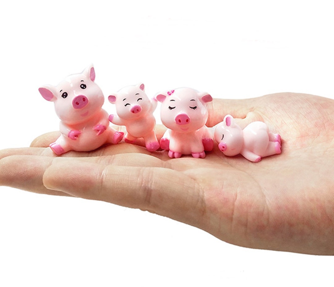 4pcs Cute Miniatures Pig Resin for Garden Yard Home - Etsy