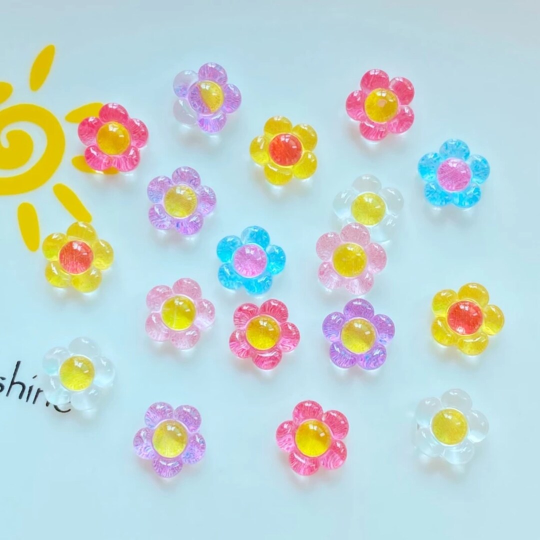 50pcs Cute Resin Daisy Flower Flatback Cabochon for Jewelry Making - Etsy