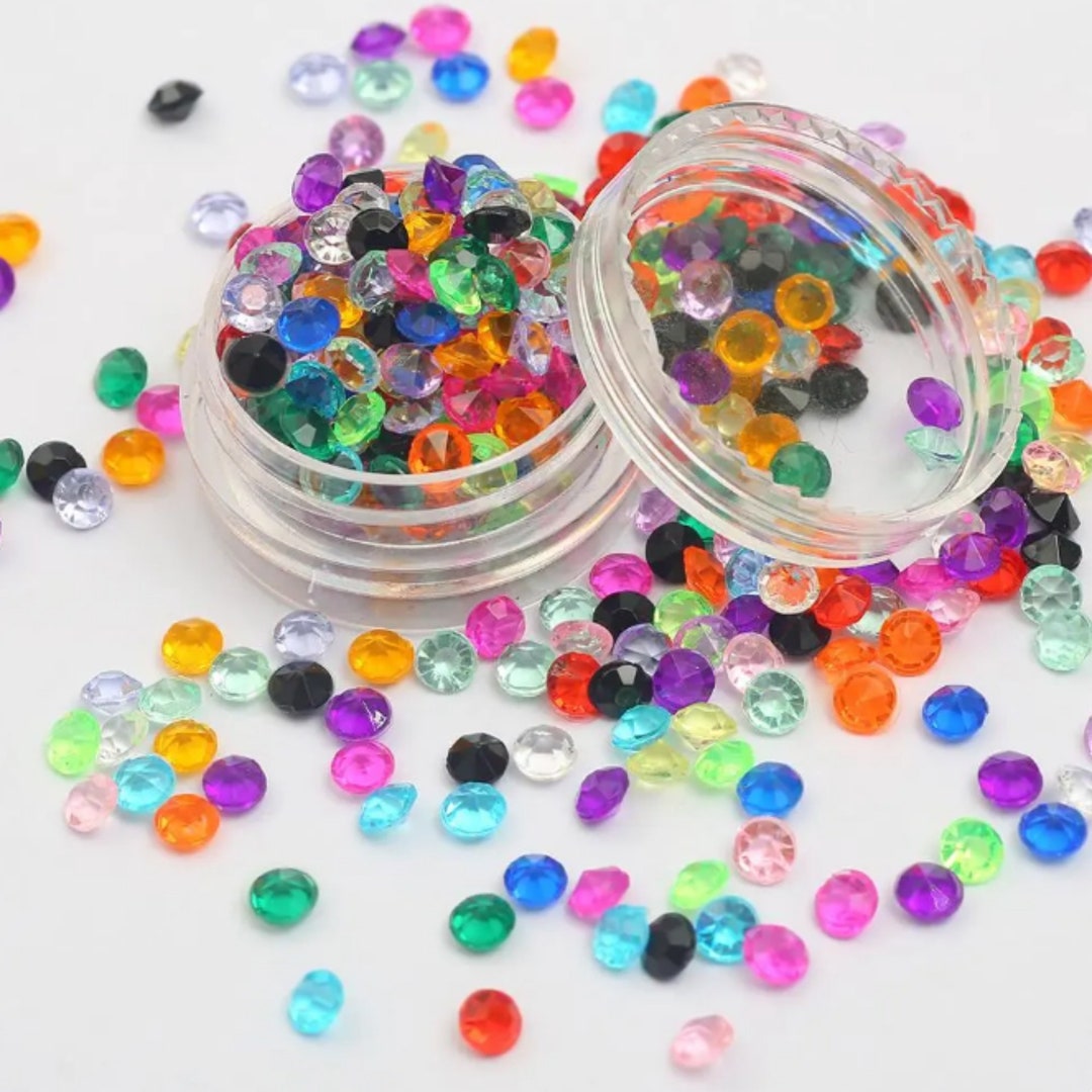 1000pcs Acrylic Diamond Shape Rhinestone for Vase Filler, Craft ...