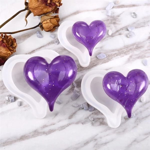 Heart Resin Mold - Etsy UK