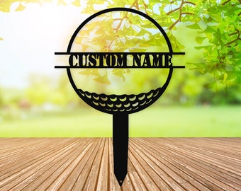 Metal Golf Sign With Stake - Etsy