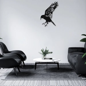 Raven Metal Wall Art Raven Wall Decor Crow Wall Art Decor - Etsy