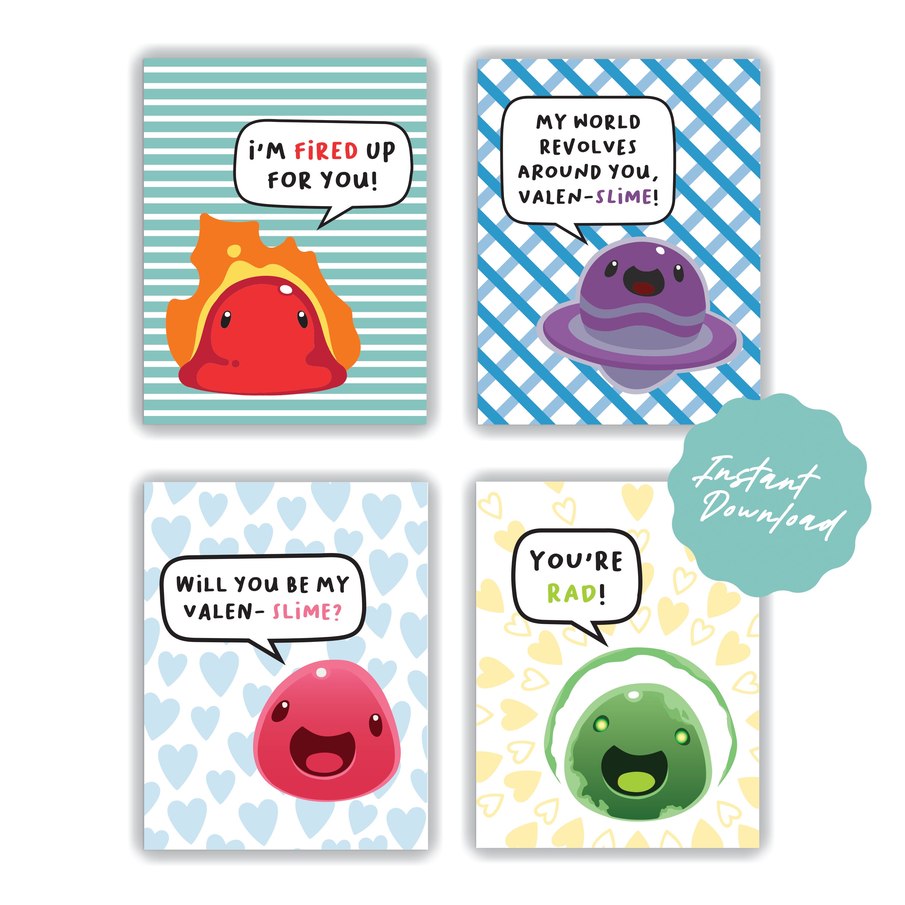 Slime Rancher Valentine's Day Cards - 9 Unique Printable Cards - Valen ...