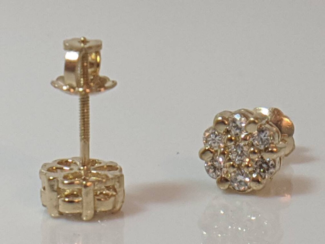 14k Gold Earring - Etsy