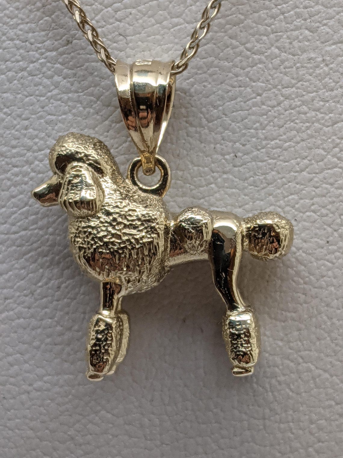 14k Solid Gold Poodle Pendant - Etsy