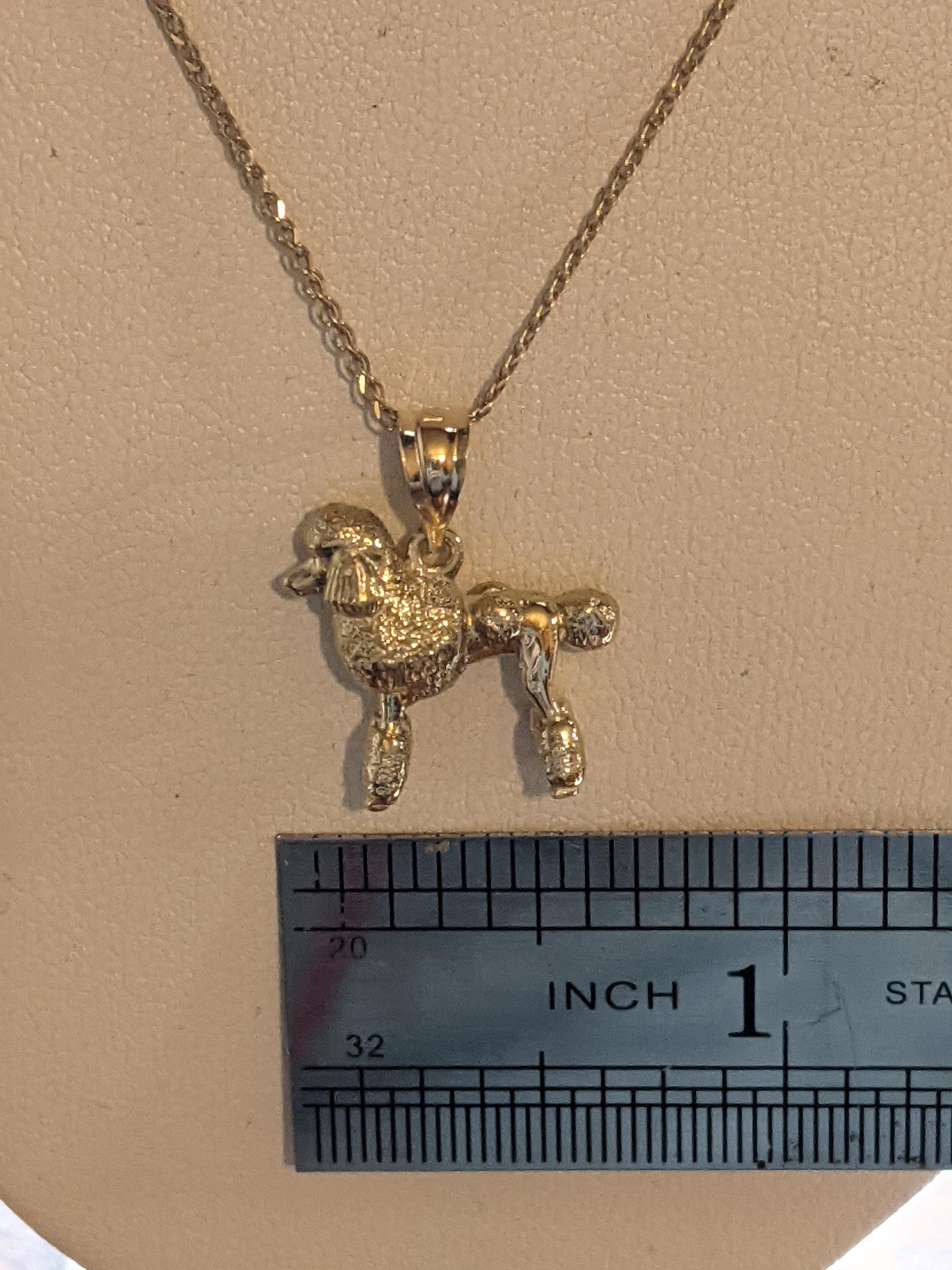 14k Solid Gold Poodle Pendant - Etsy