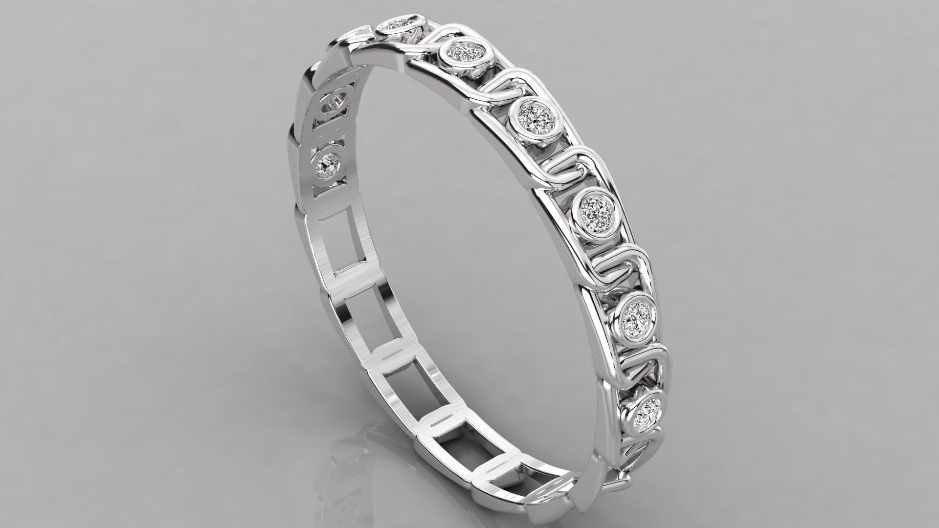 Anillo de diamantes de oro blanco macizo 14K anillo de torsión anillo ... Anillo de diamantes de oro blanco macizo 14K anillo de torsión anillo ...