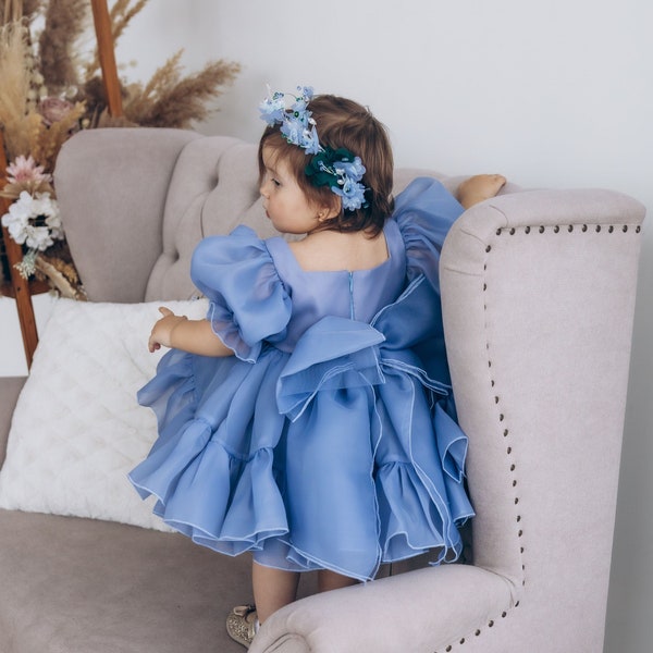 Navy Blue Flower Girl Dress - Etsy