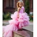 Pink Little Princess Dress, Gown for Little Girls, One Shoulder Tulle ...