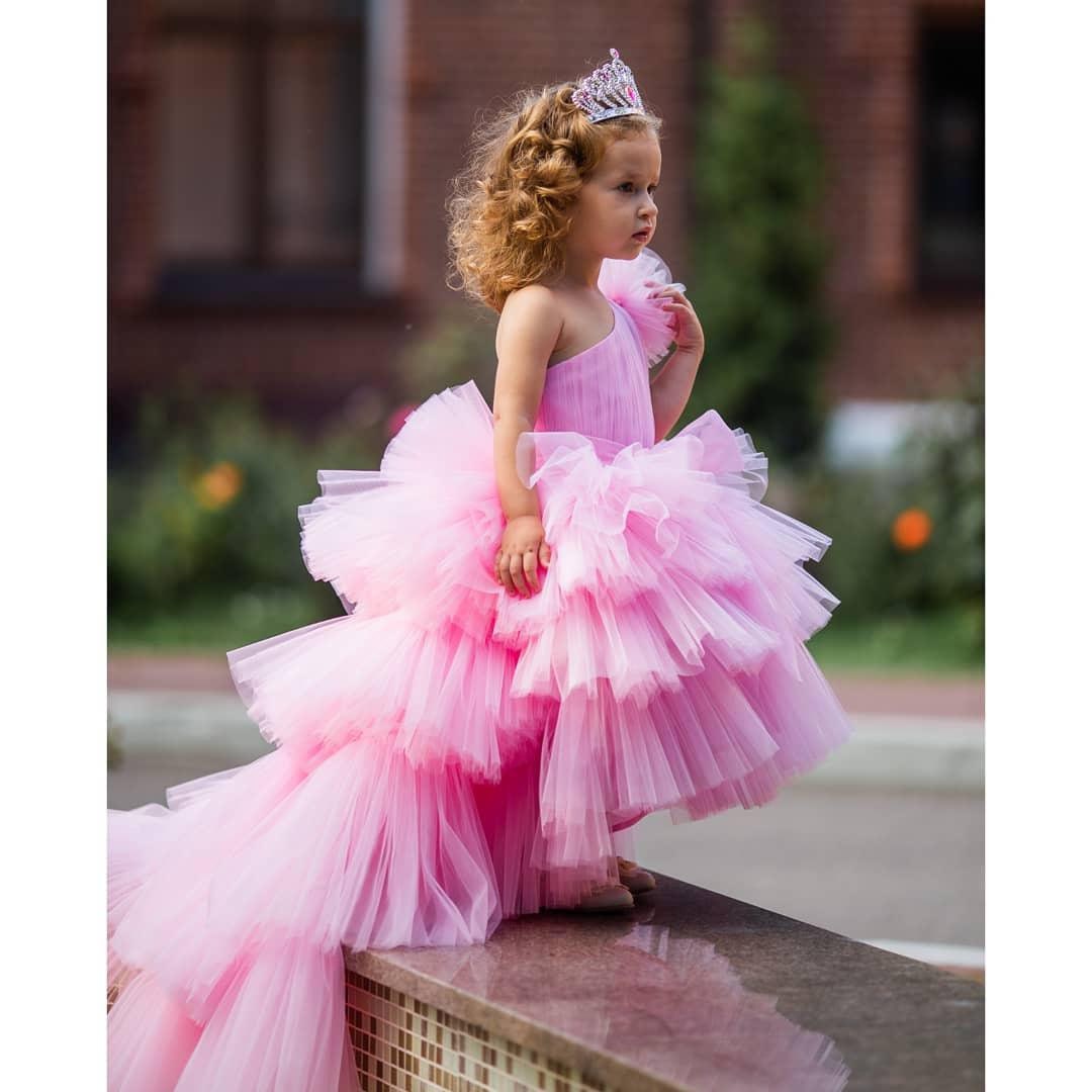 Pink Little Princess Dress Gown for Little Girls One | Etsy