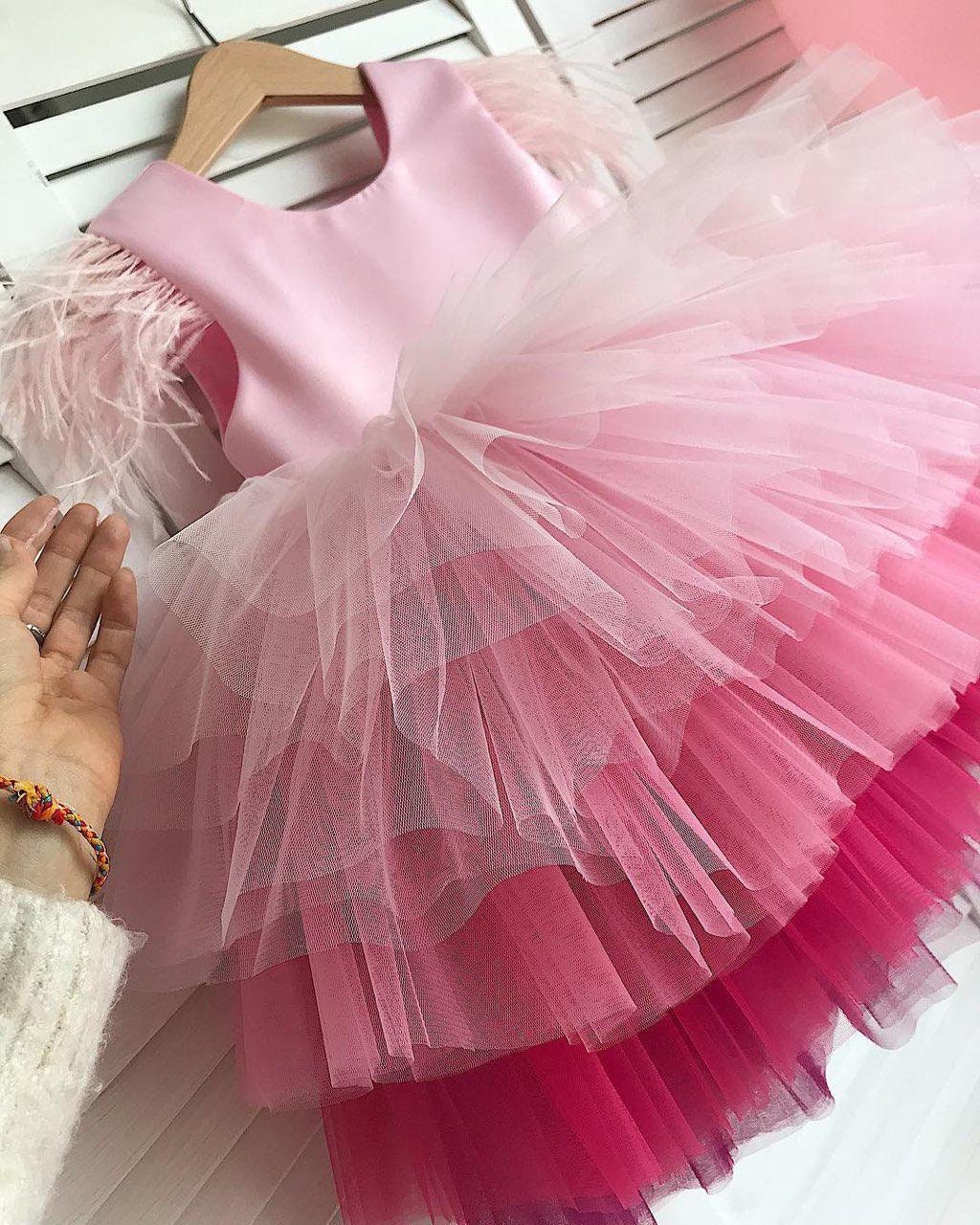 Pink Girls Dress Sleeveless Party Dress Handmade Dress Ruffle - Etsy