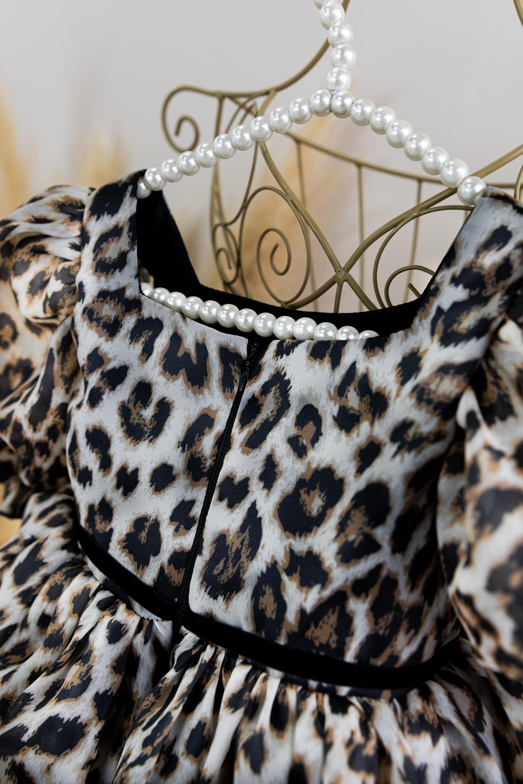 Animal Birthday Toddler Dress, Leopard Costume, Puffy Tutu Sleeves ...