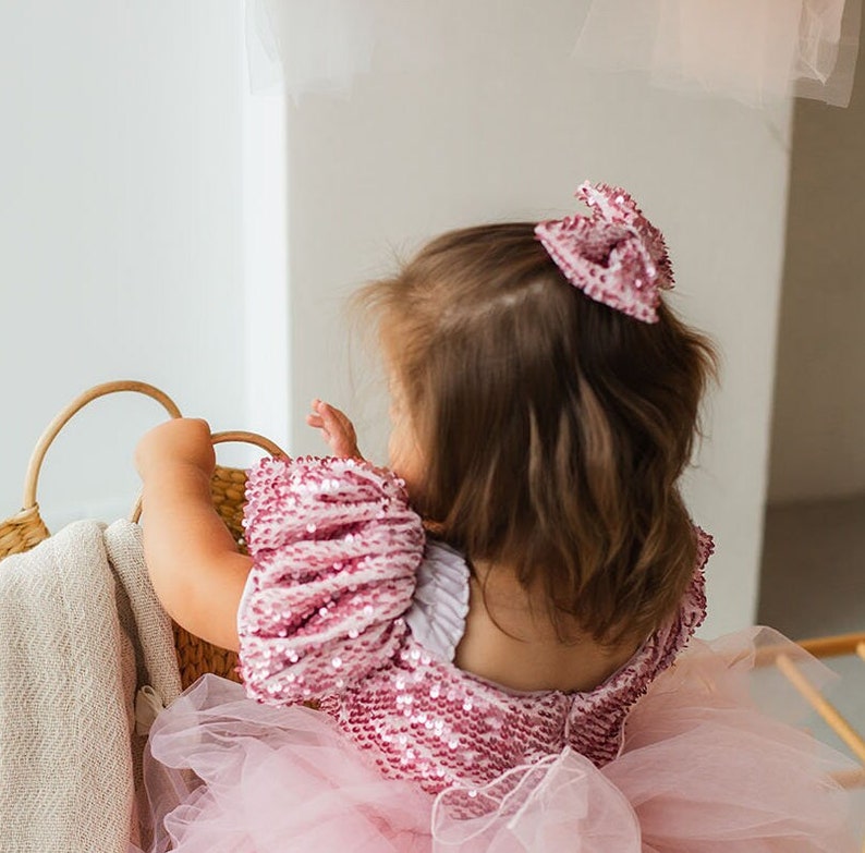 Sparkling Baby Girl Hair Bow, Birthday Party Hair Pin, Flower Girl ...