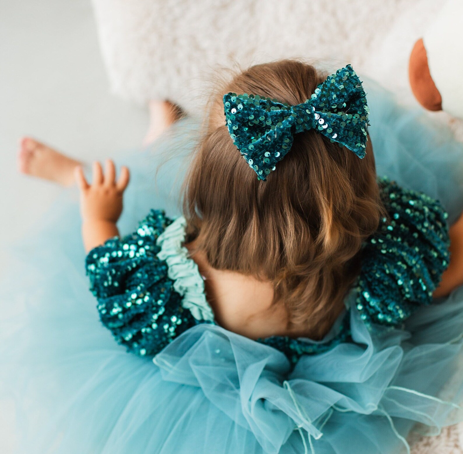 Sparkling Baby Girl Hair Bow, Birthday Party Hair Pin, Flower Girl ...
