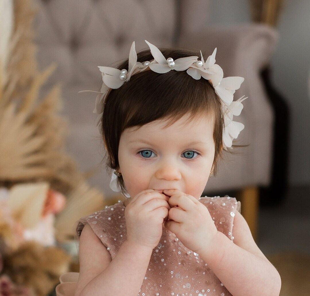 Cappuccino Butterfly Birthday Crown, Flower Girl Headband, Prom ...