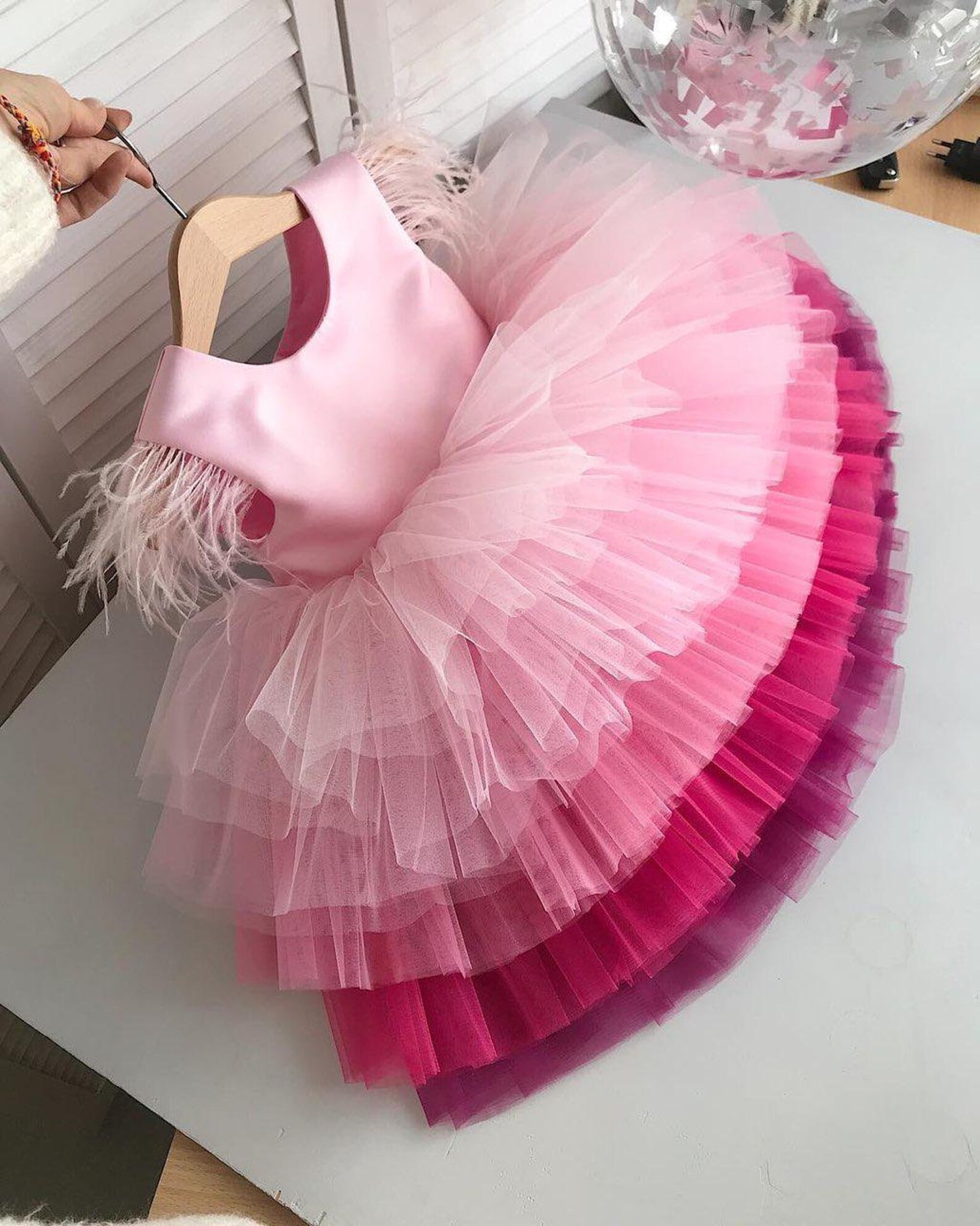 Pink Girls Dress Sleeveless Party Dress Handmade Dress Ruffle - Etsy