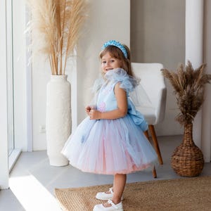 Ready to Ship, Mermaid Birthday Girl Dress, Marine Style Girl Dress ...