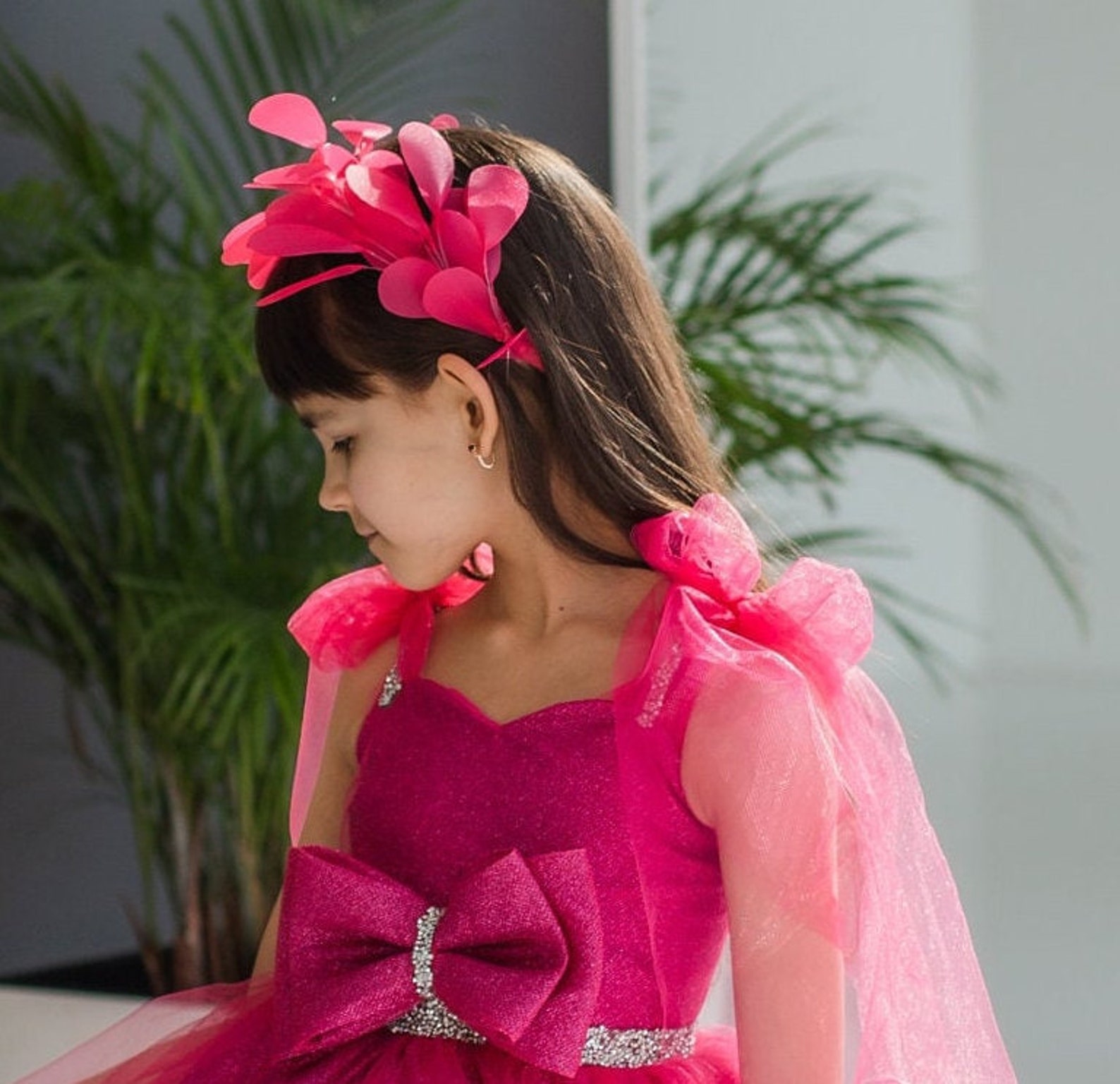 Raspberry Prom Ball Gown Birthday Girl Dress First - Etsy