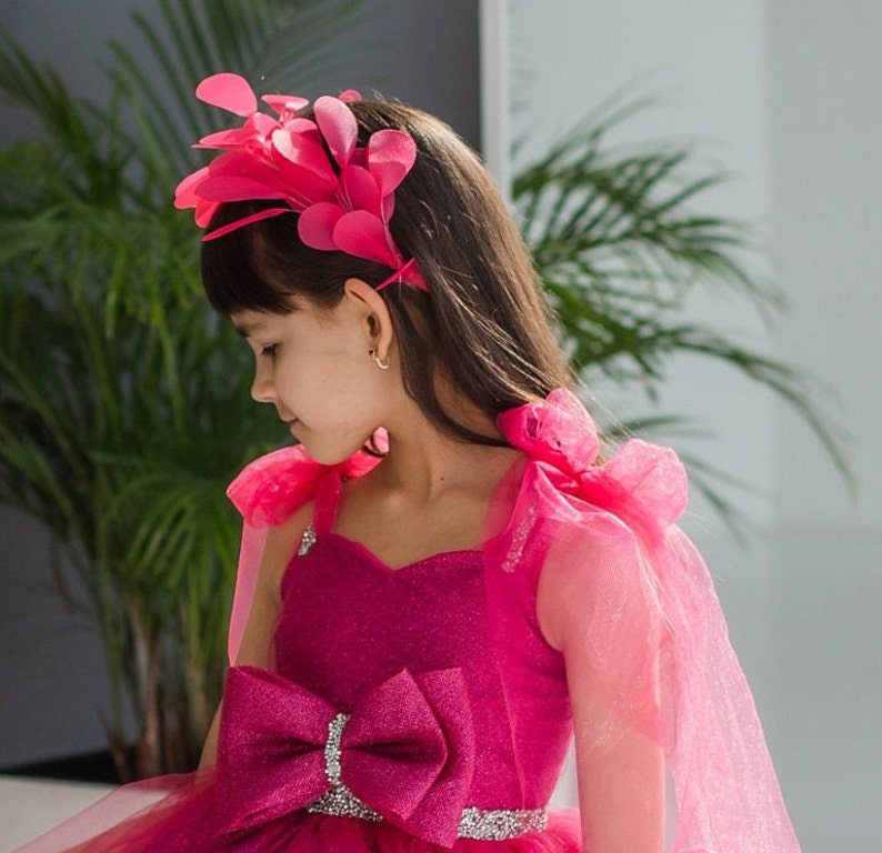 Raspberry Prom Ball Gown Birthday Girl Dress First - Etsy