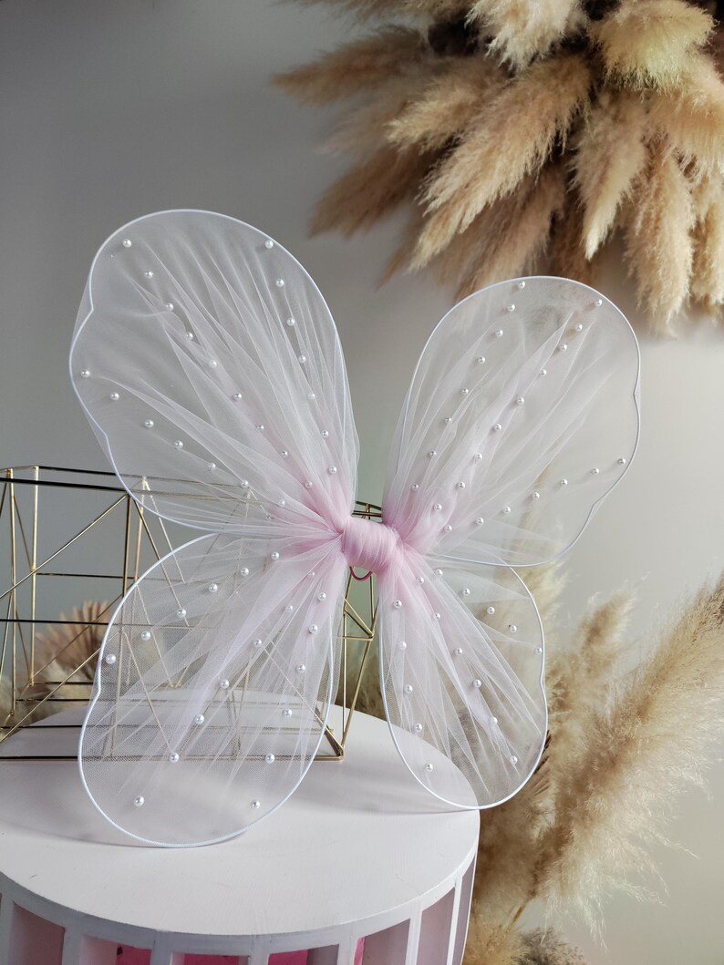 White Shiny Wings, Fairy Princess Wings, Butterfly Costume for Child ...
