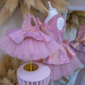 Pink Sparkling Matching Dresses, Mother & Daughter, Birthday Party ...