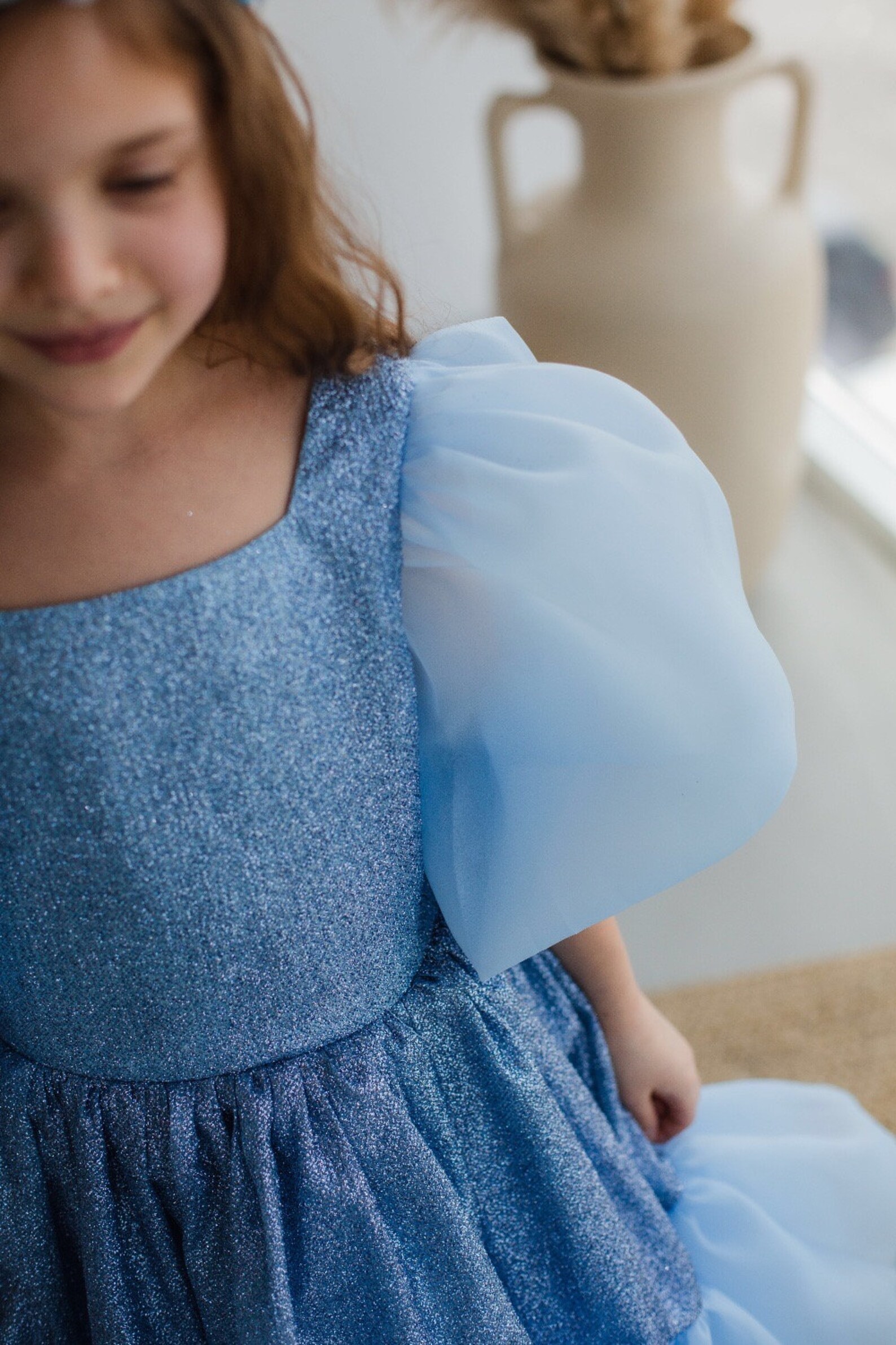Blue Birthday Girl Dress Glitter Prom Gown Formal Event - Etsy