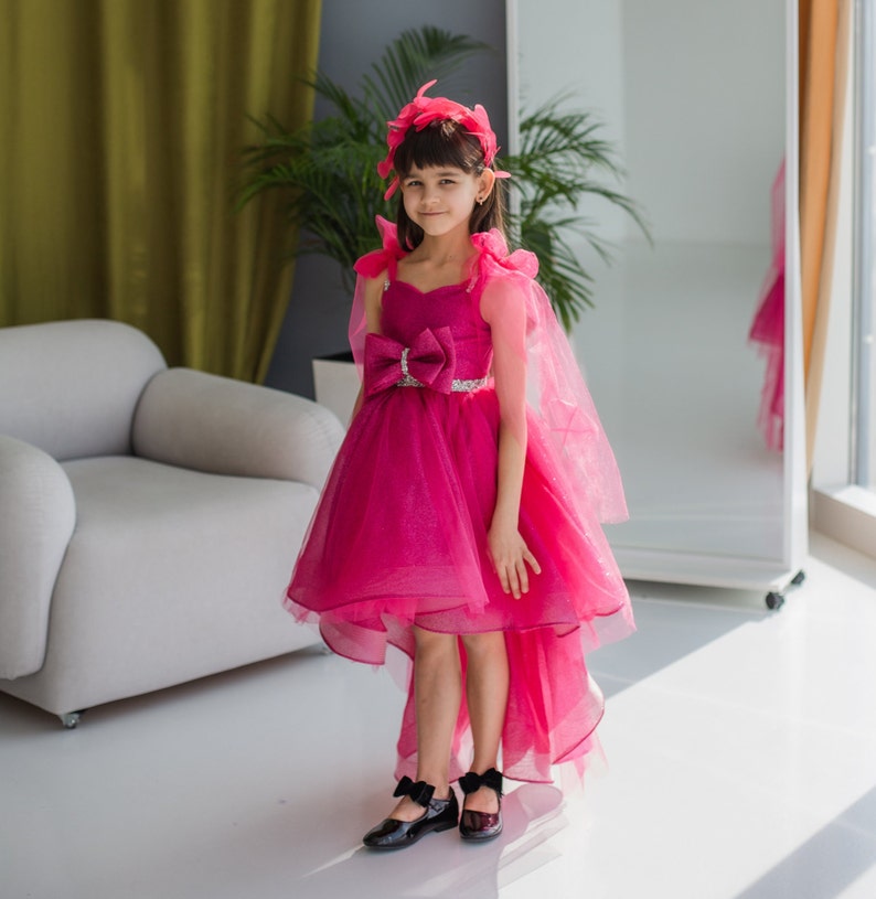 Raspberry Prom Ball Gown Birthday Girl Dress First - Etsy