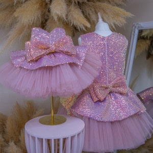 Pink Sparkling Matching Dresses, Mother & Daughter, Birthday Party ...